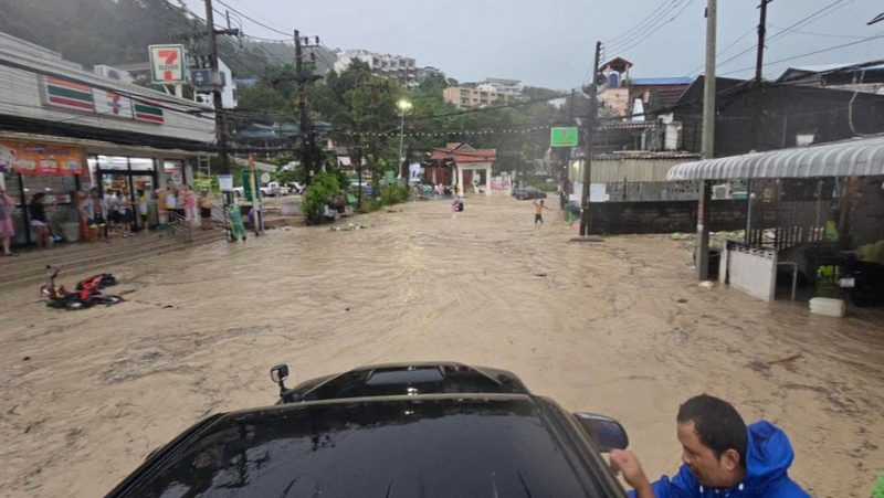 Patong takes brunt of flooding as heavy rain batters Phuket